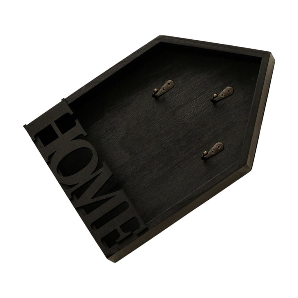 Nordic Wooden Key Holder With Metal Hooks Modern Entryway Wall ...