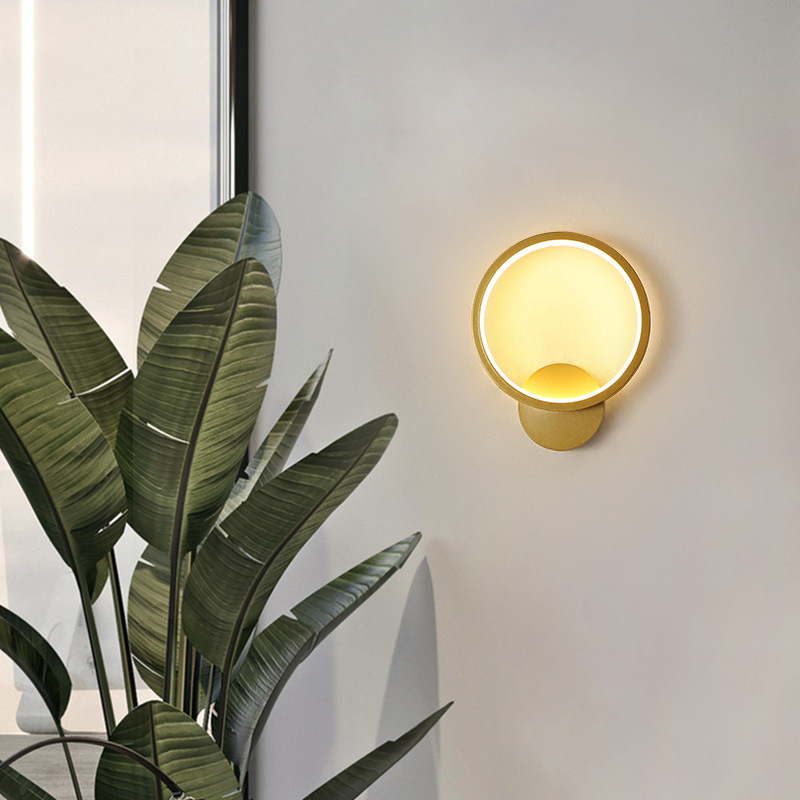 Nordic all copper wall lamp bedroom bedside lamp aisle corridor wall ...