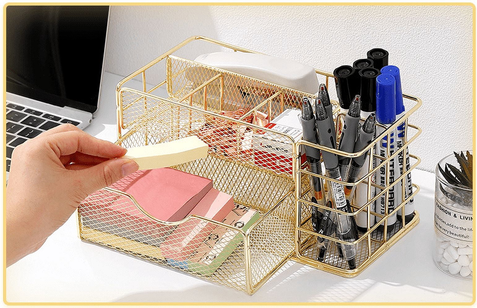 Nordic desktop multi-layer metal drawer box office supplies materials ...