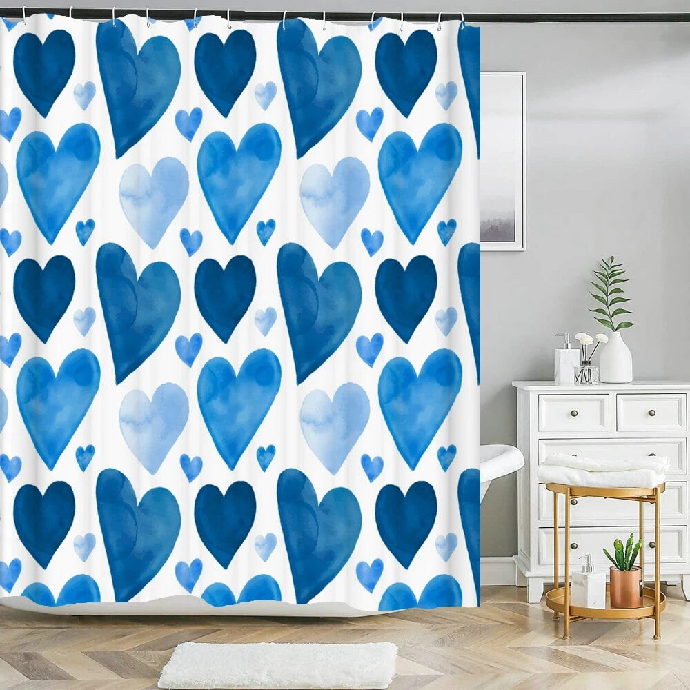 Nordic Simplicity Bath Curtain Cute Cartoon Raindrops Print Shower