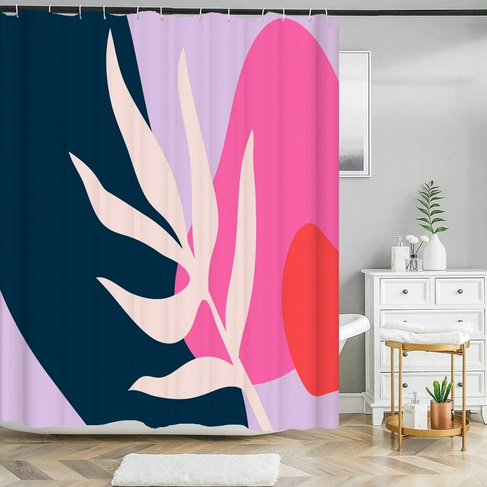 Nordic Wind Abstract Art Shower Curtain Waterproof Polyester Fabric