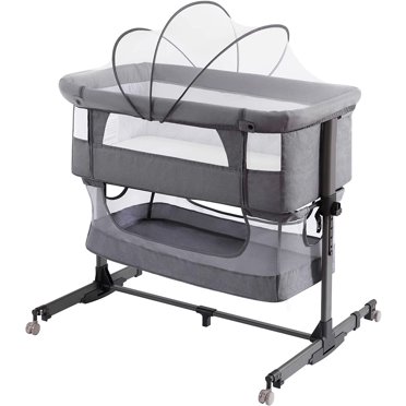 Delta Children Deluxe Soothing Dreams Bassinet, Grey Lattice - Walmart.com