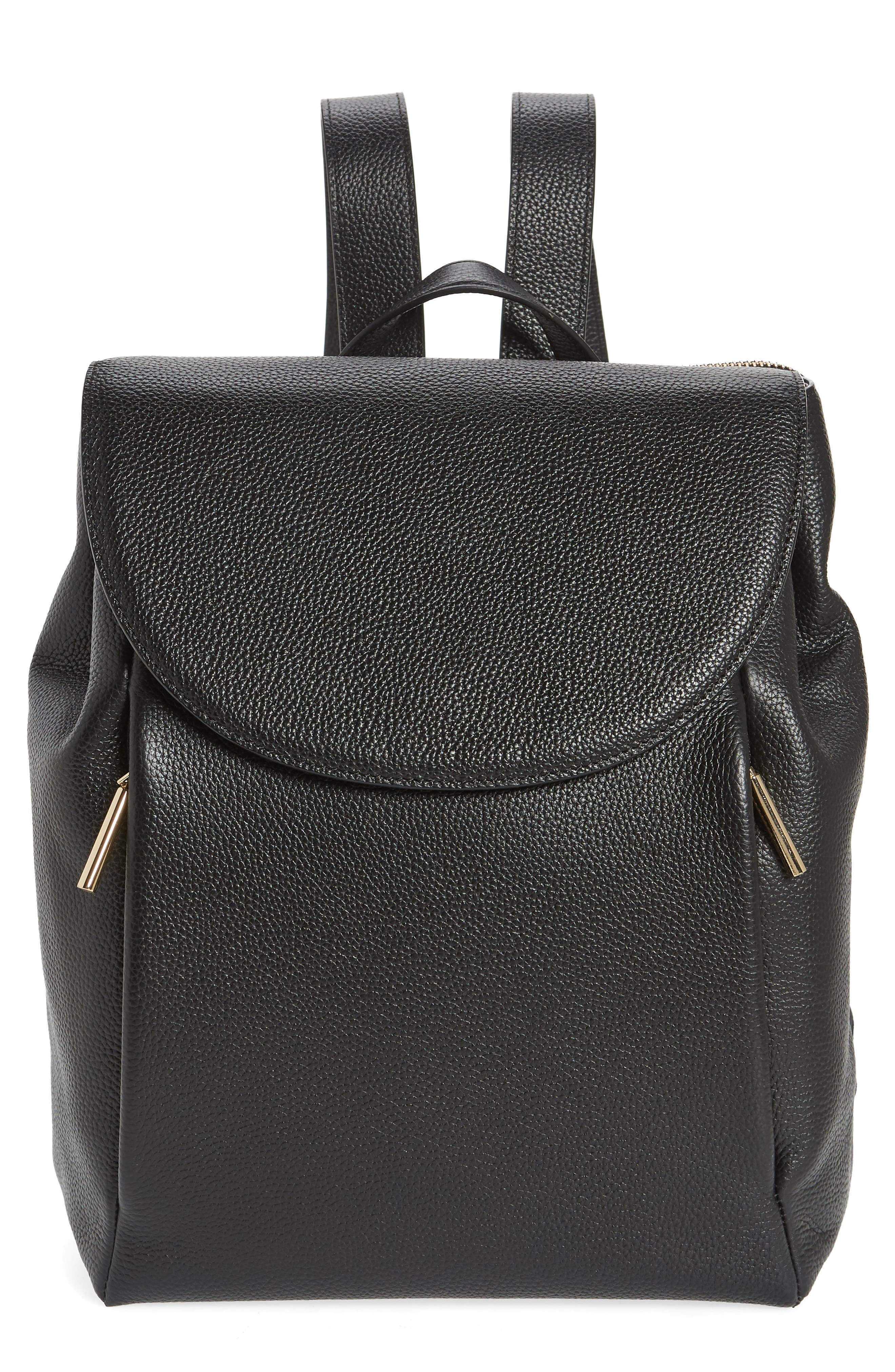 Nordstrom Sophia Core Leather Backpack Black - Walmart.com