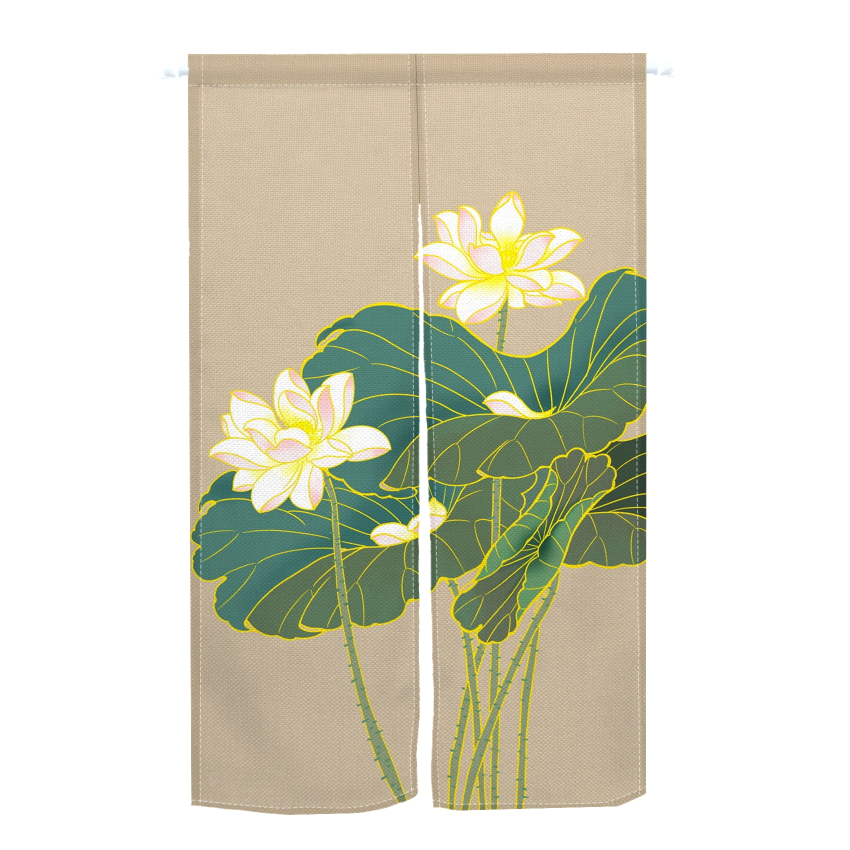Noren Japanese Doorway Curtain Chinese Lotus Pond Door Curtains Room ...