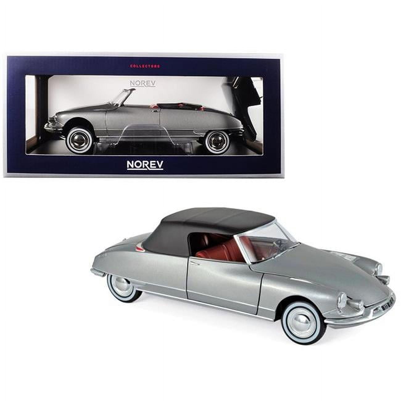Norev 181598 1961 Citroen DS 19 Cabriolet Pearl Grey 1-18 Diecast Model ...