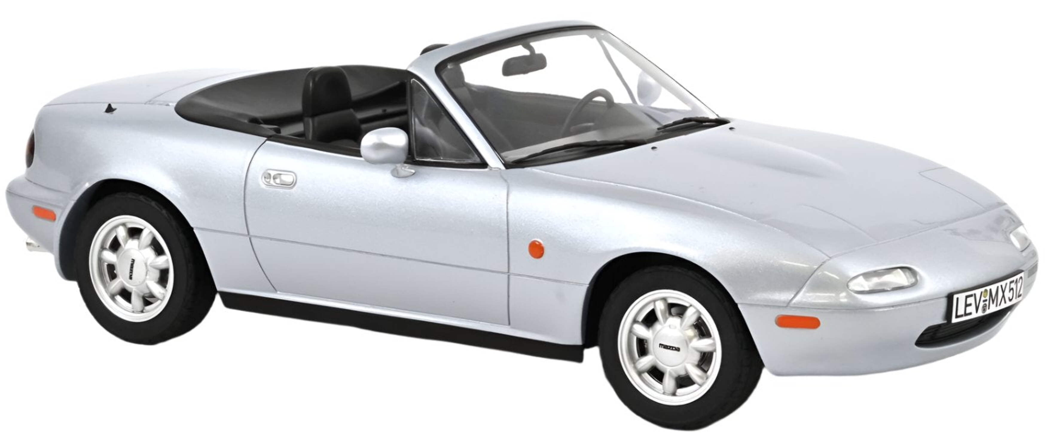 Norev 1989 Mazda MX-5 Miata Hard Top (removable) Convertible Silver 1: ...