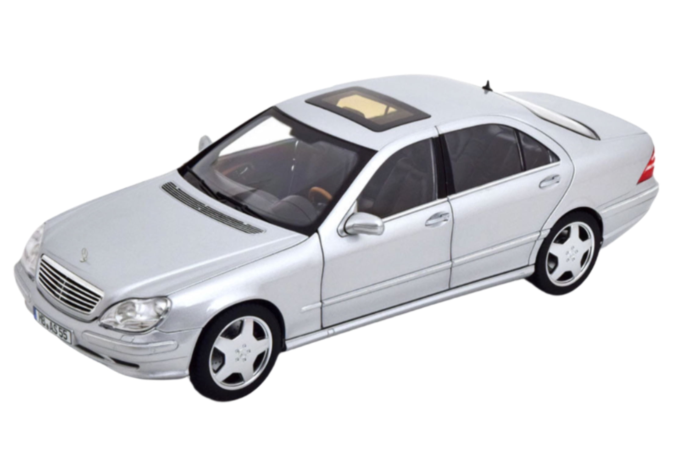 Norev 2000 Mercedes-Benz S-Class S55 AMG (W220) Silver Metallic 1:18 ...