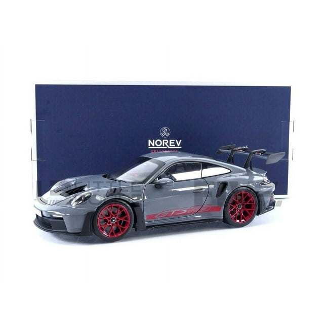 Norev Porsche 911 992 GT3 RS Arctic Gray w/ Pyro Red Wheels 1:18 ...