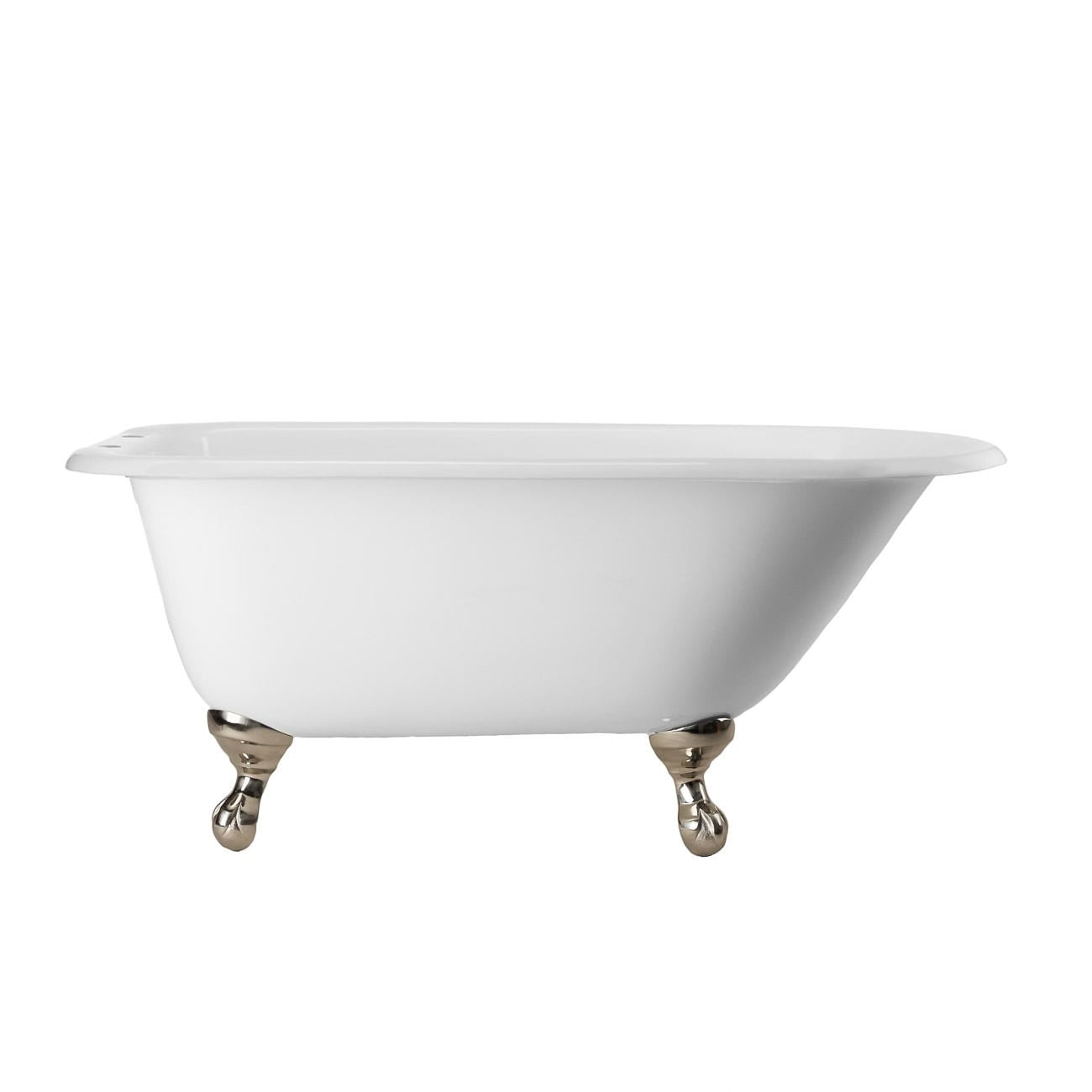 Norfolk 48 Inch Cast Iron Classic Clawfoot Tub - Rim Faucet Drillings ...