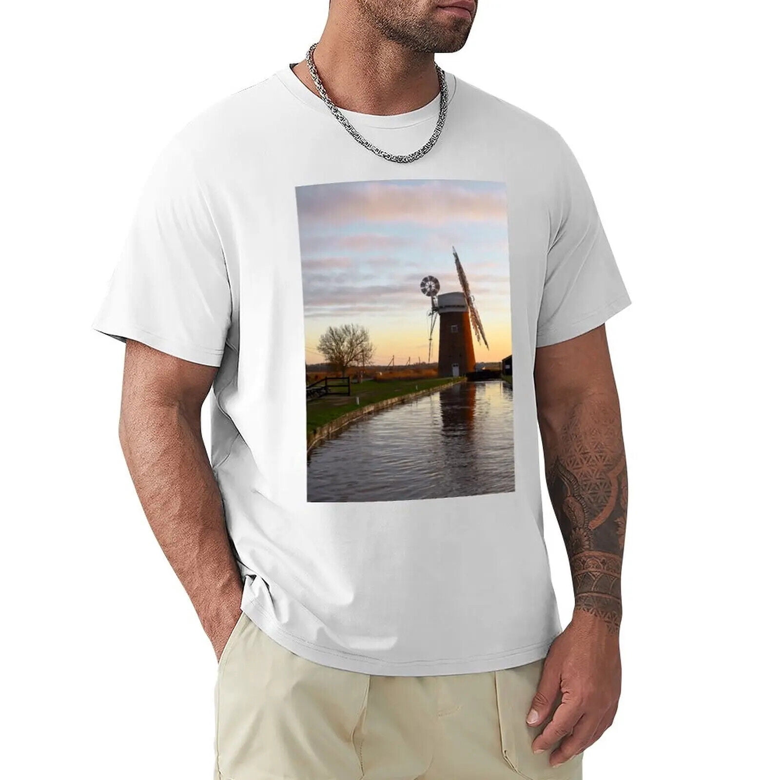 Norfolk Broads windmill T-shirt tops plus sizes anime clothes t shirts ...