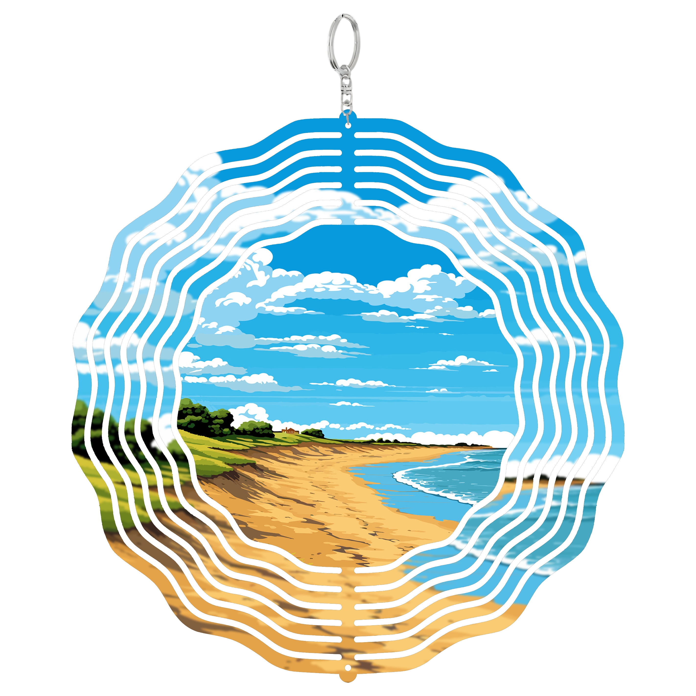 Norfolk Coast England Beach 3D Wind Spinner Kinetic Hanging Art Outdoor ...