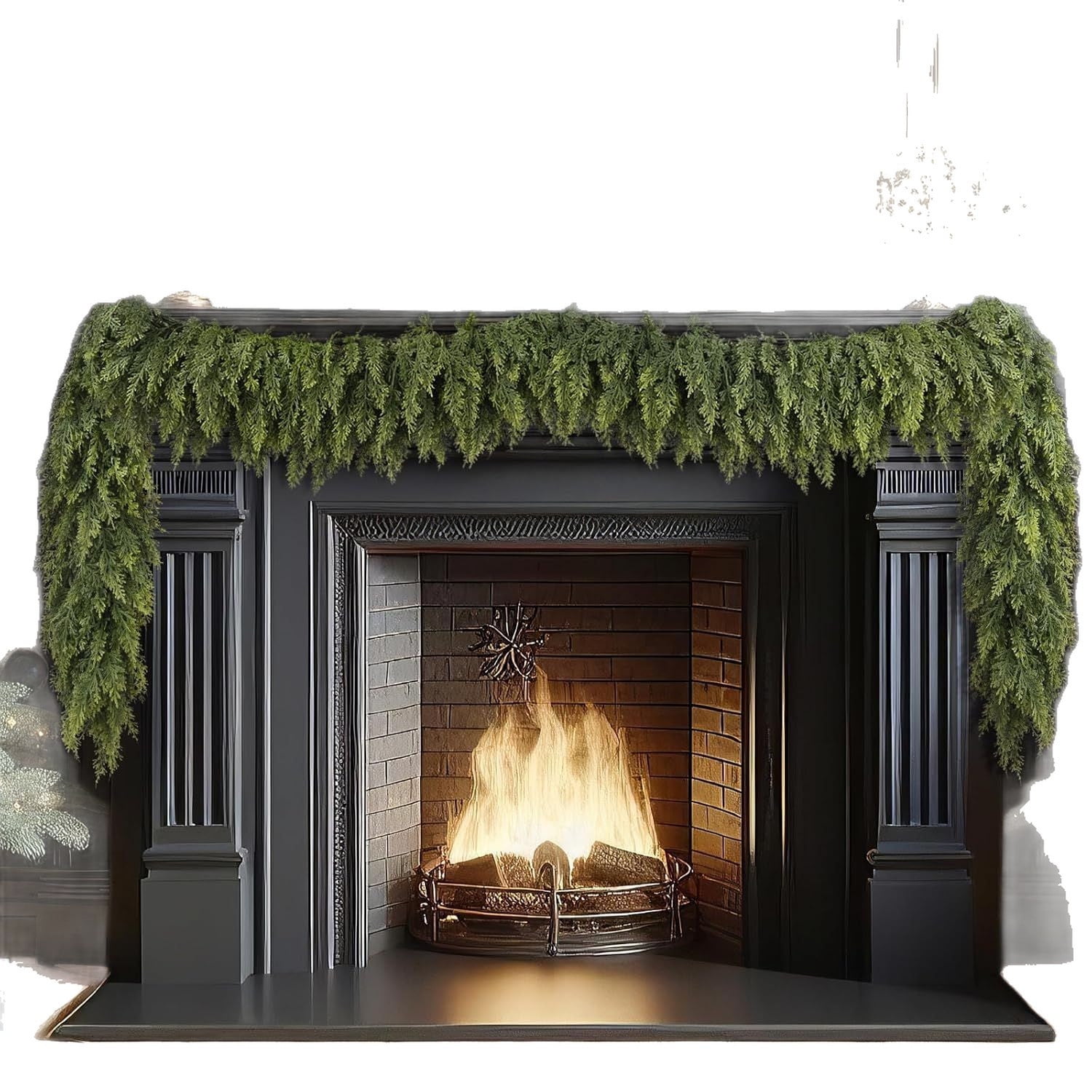 Norfolk Faux Vines Wreath - Soft Silicone, Flexible Design for Door ...