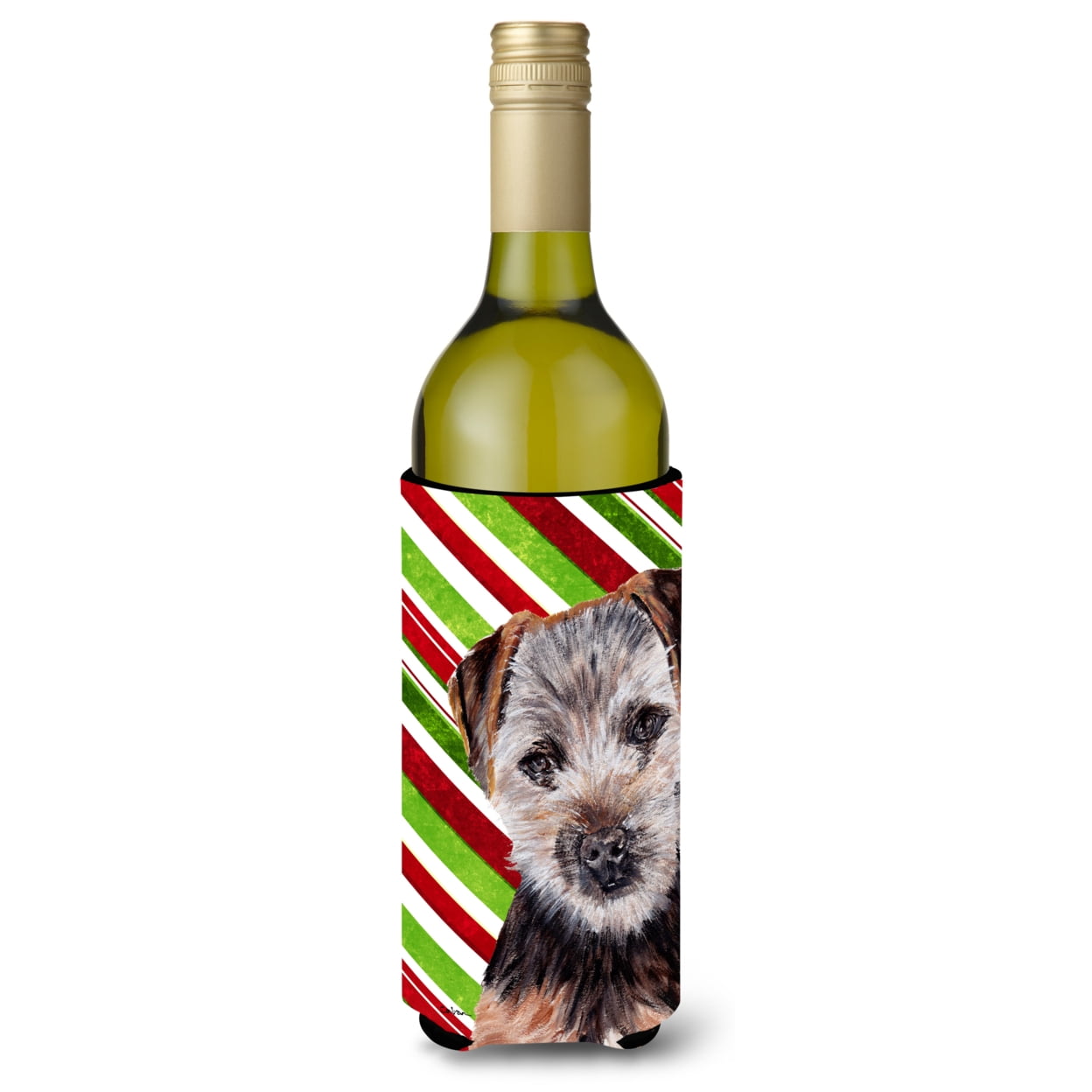 Norfolk Terrier Puppy Candy Cane Christmas Wine Bottle Hugger - Walmart.com