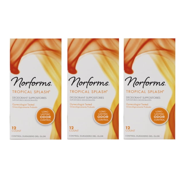Norforms Tropical Splash Feminine Deodorant Suppositories 12 Count ...