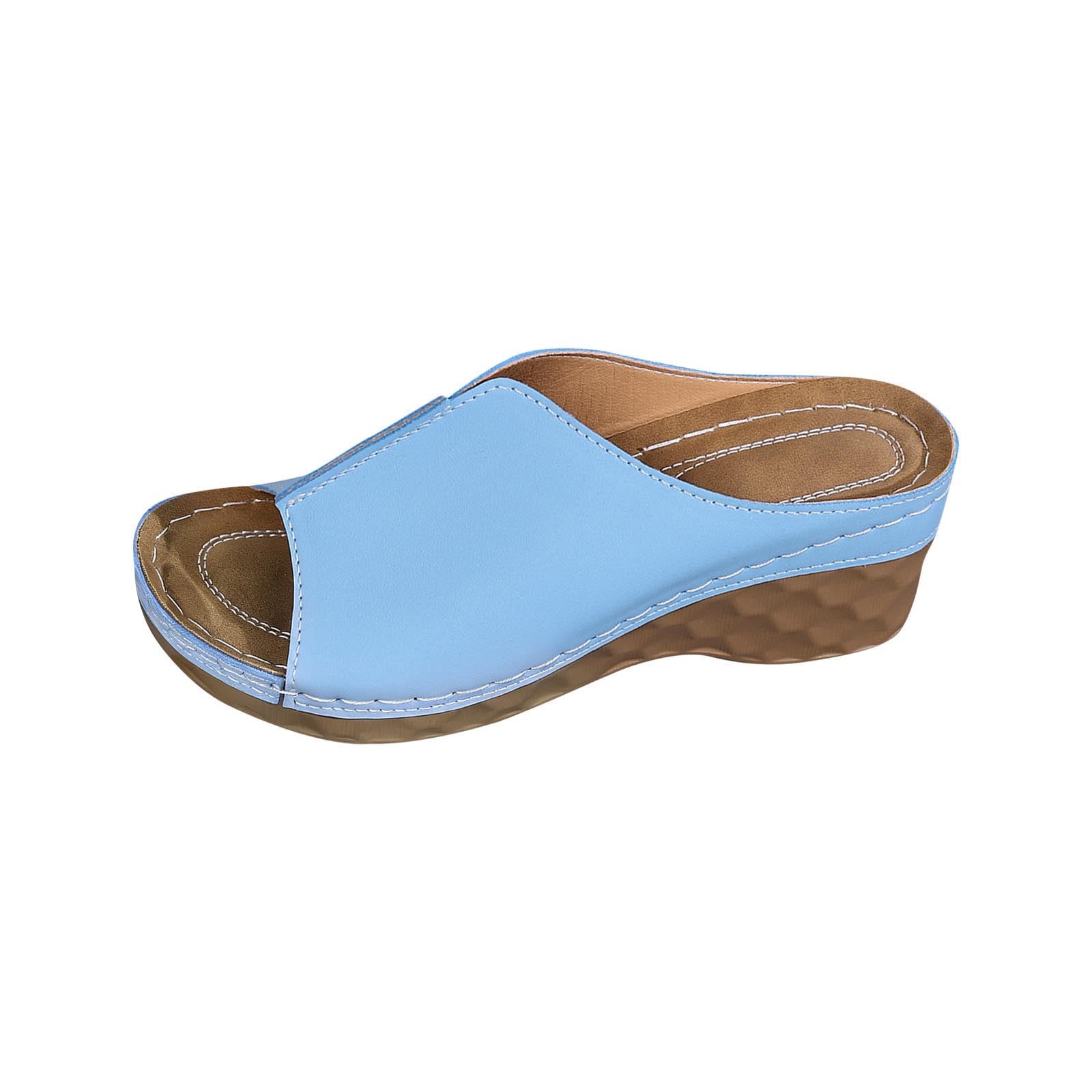 Noric Women's Wedge Slide Sandals Open Toe Casual Platform Summer Beach ...