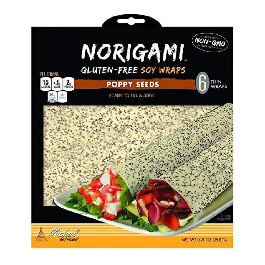 Norigami Gluten-Free Soy Wraps by Michel de France - Poppy Seeds Size ...