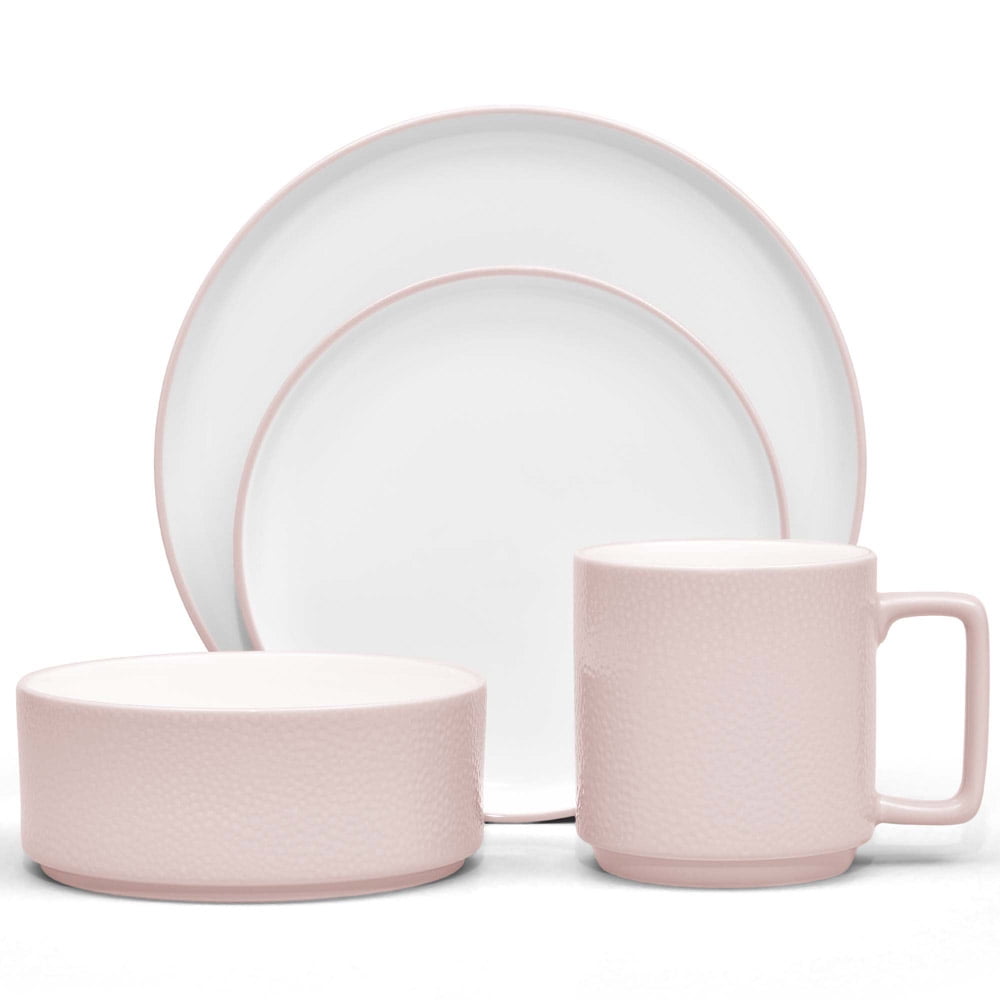 Noritake ColorTex Stone Blush 4-Piece Place Setting - Walmart.com