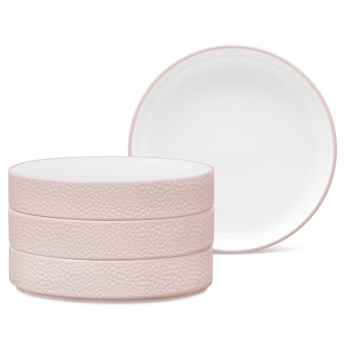 Noritake ColorTex Stone Blush Set of 4 Stax Deep Plates - Walmart.com