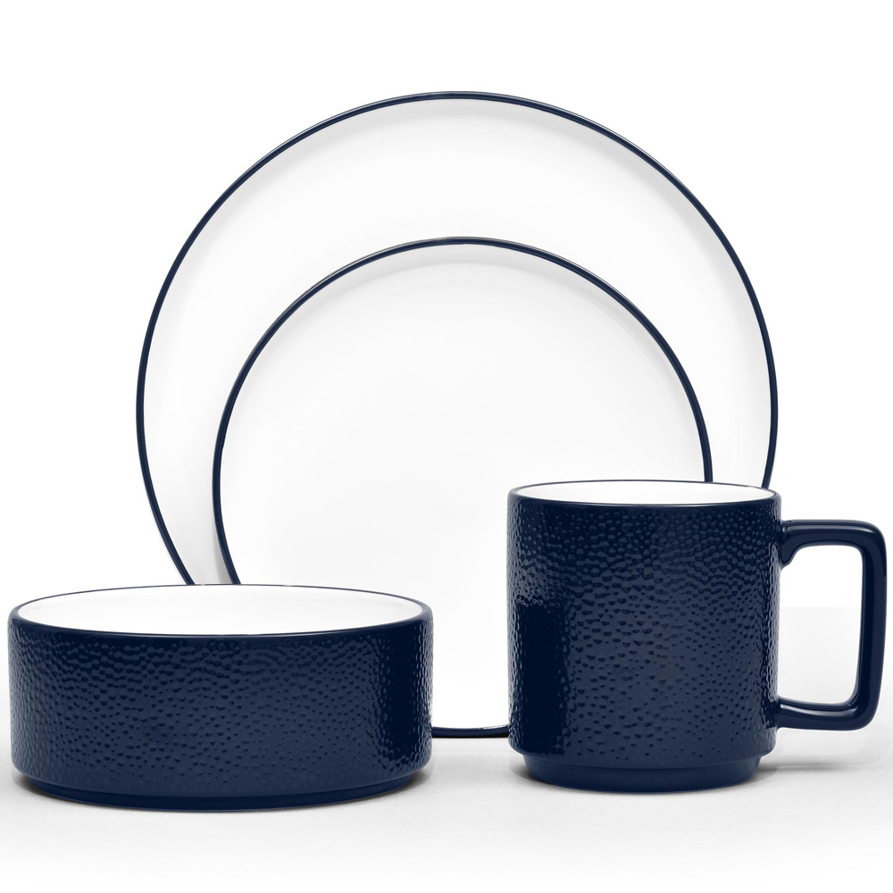Noritake ColorTex Stone Navy 4-Piece Place Setting - Walmart.com