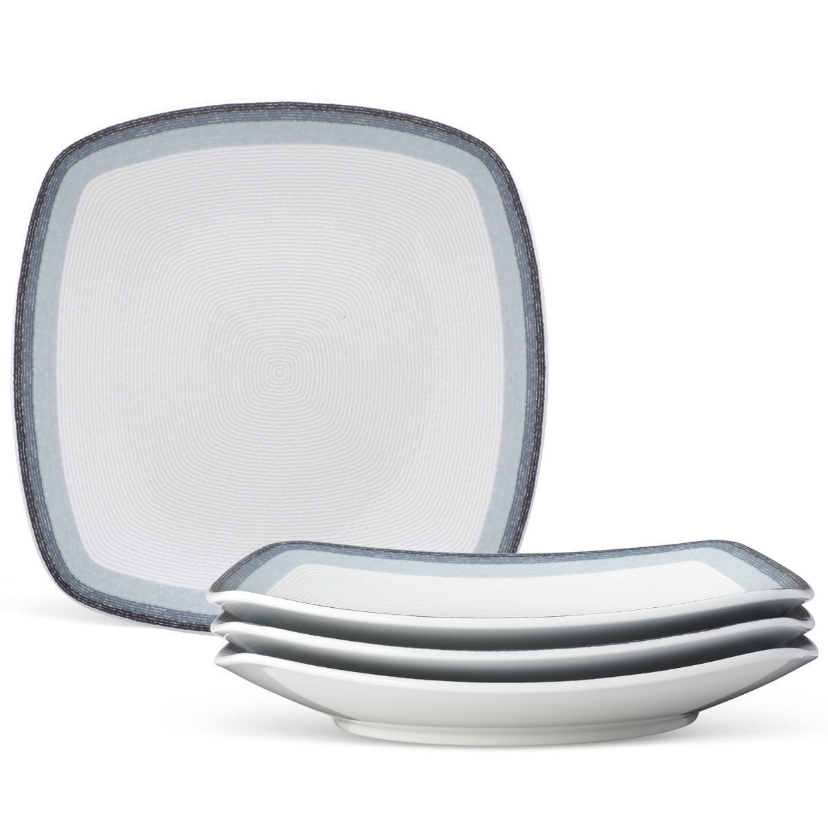 Noritake Colorscapes Layers Ash Set of 4 Square Dinner Plates - Walmart.com