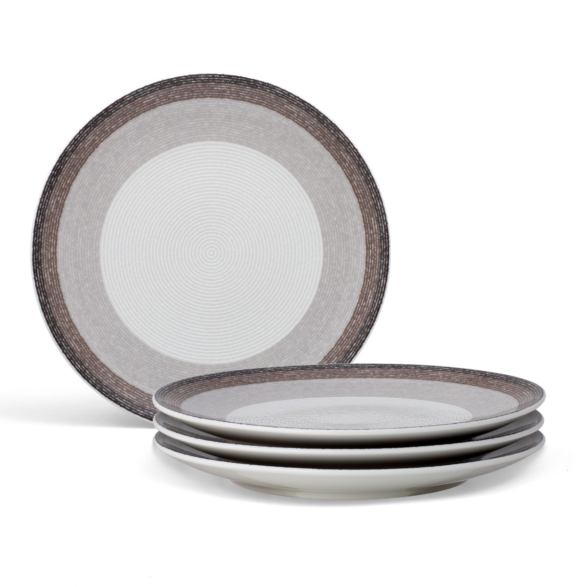 Noritake Colorscapes Layers Canyon Set of 4 Coupe Salad/Dessert Plates ...