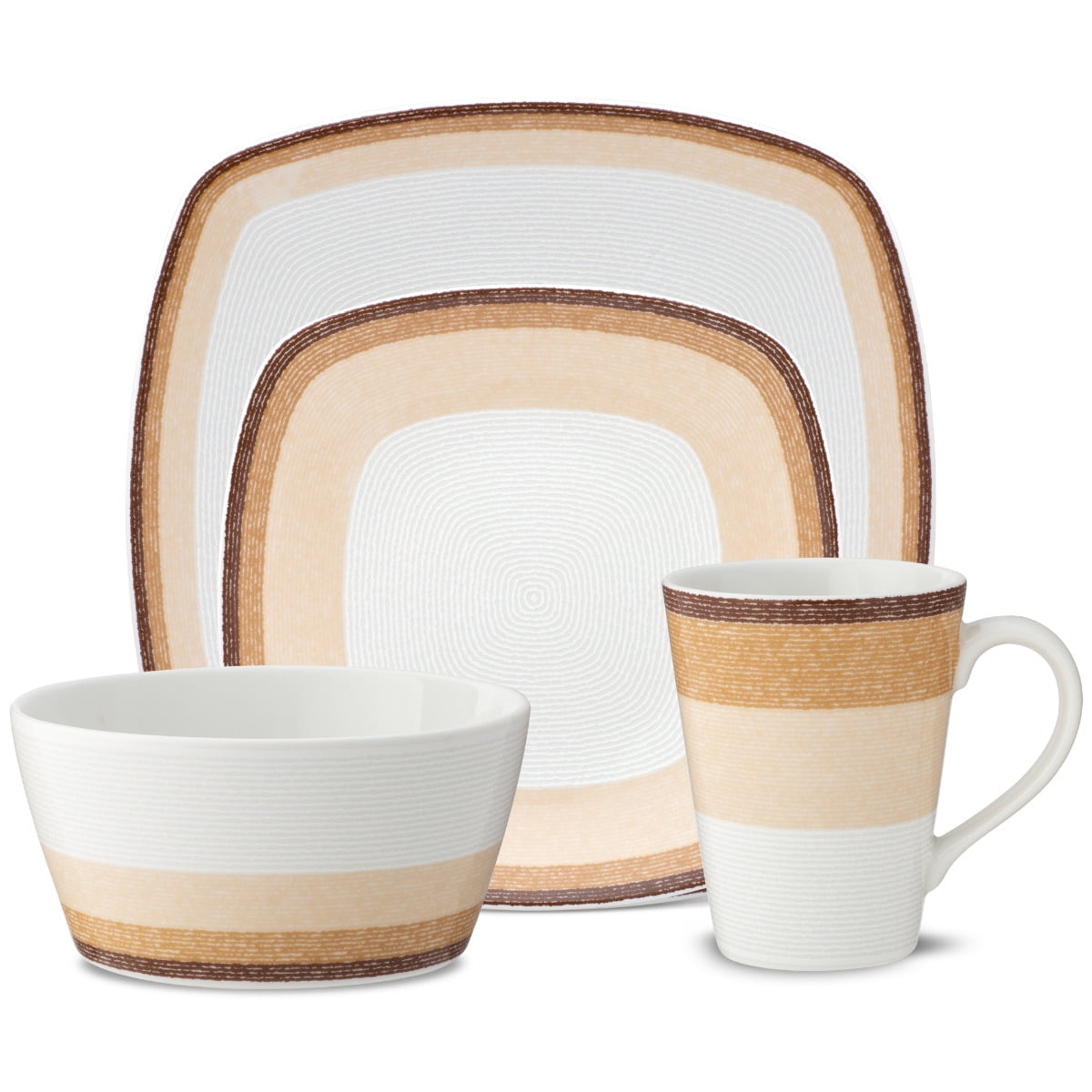 Noritake Colorscapes Layers Desert 4-Piece Square Place Setting ...