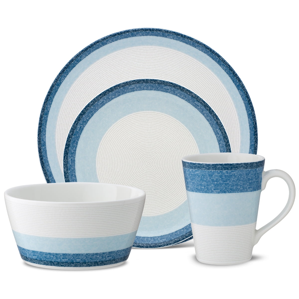 Noritake Colorscapes Layers Sky Porcelain Dinnerware, 4-Piece Dining ...