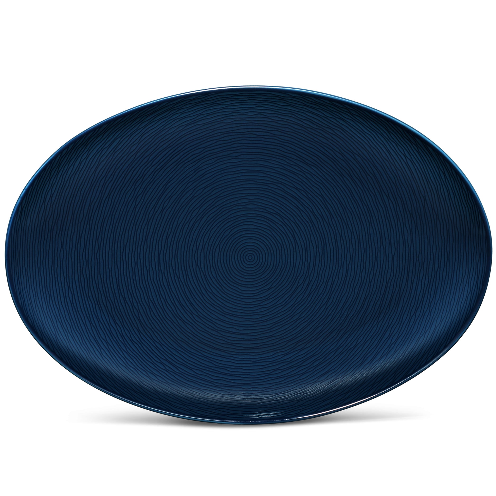 Noritake Colorscapes NoN Swirl (Navy on Navy) Oval Platter - Walmart.com