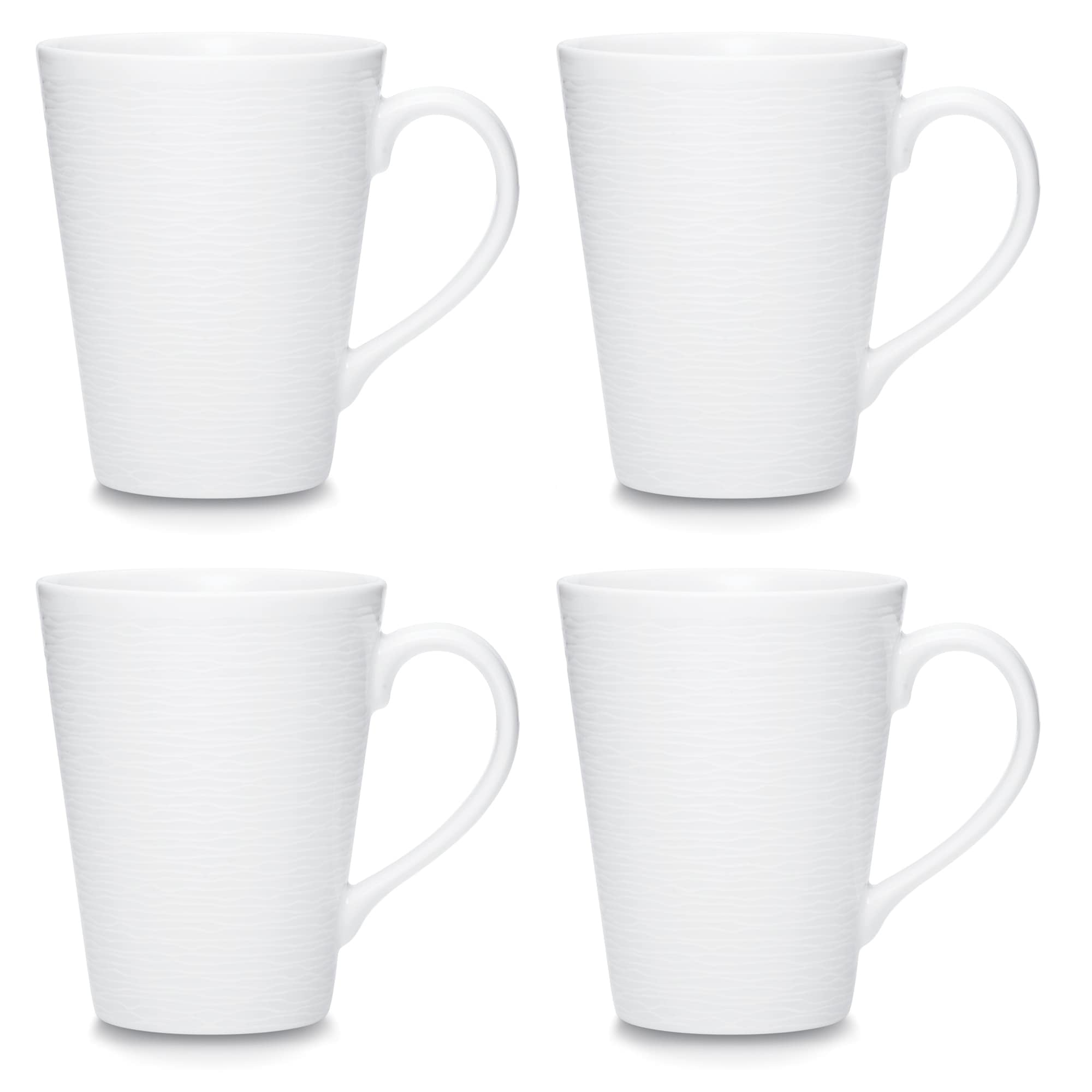 Noritake Colorscapes Swirl Set Of 4 Mugs, 12 Oz. White - Walmart.com