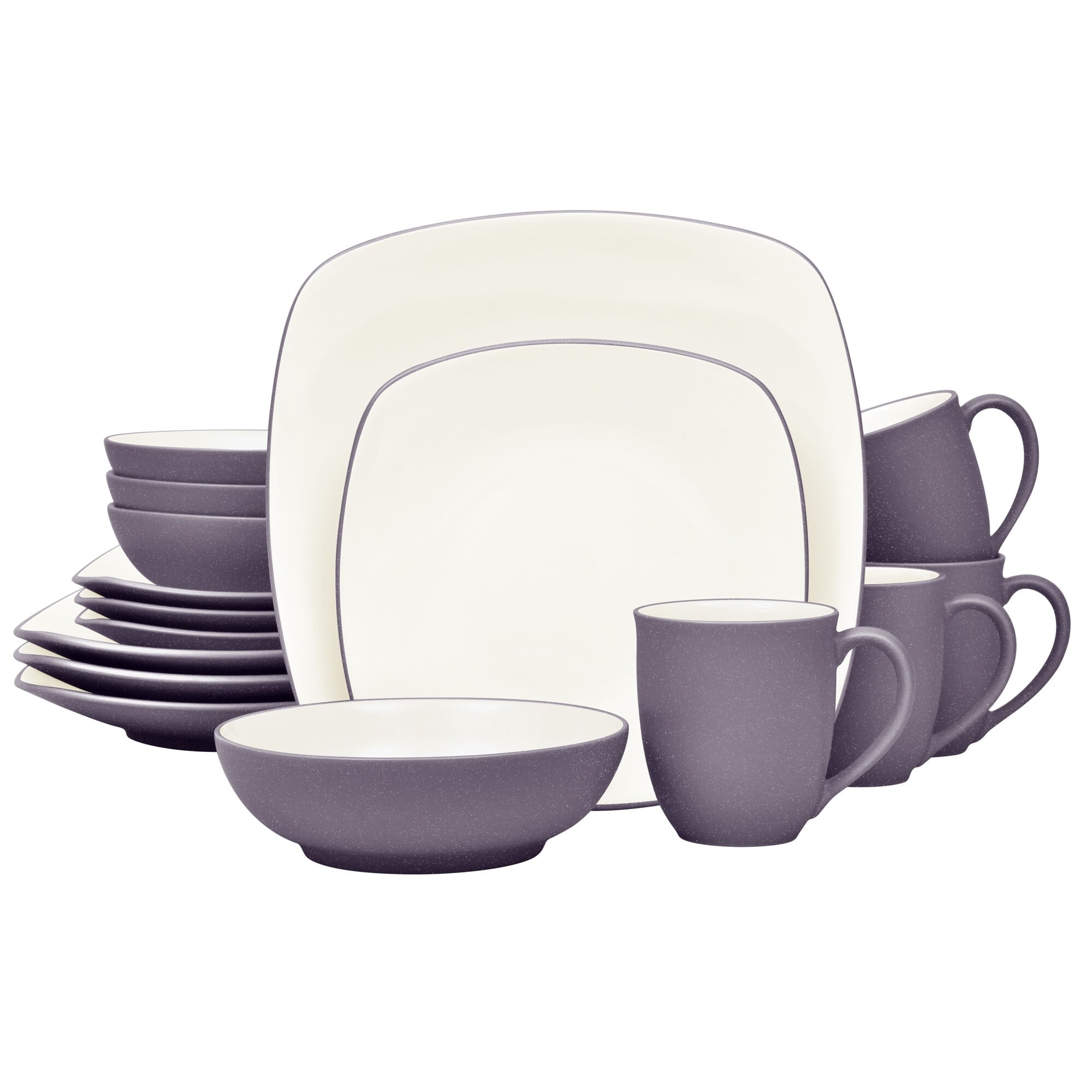 Noritake Colorwave 16-Piece Square Set, Service For 4 Plum - Walmart.com
