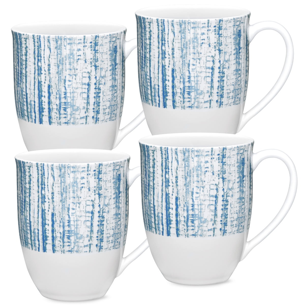 Noritake Colorwave Blue Set of 4 Extra-Large Weave Mugs - Walmart.com
