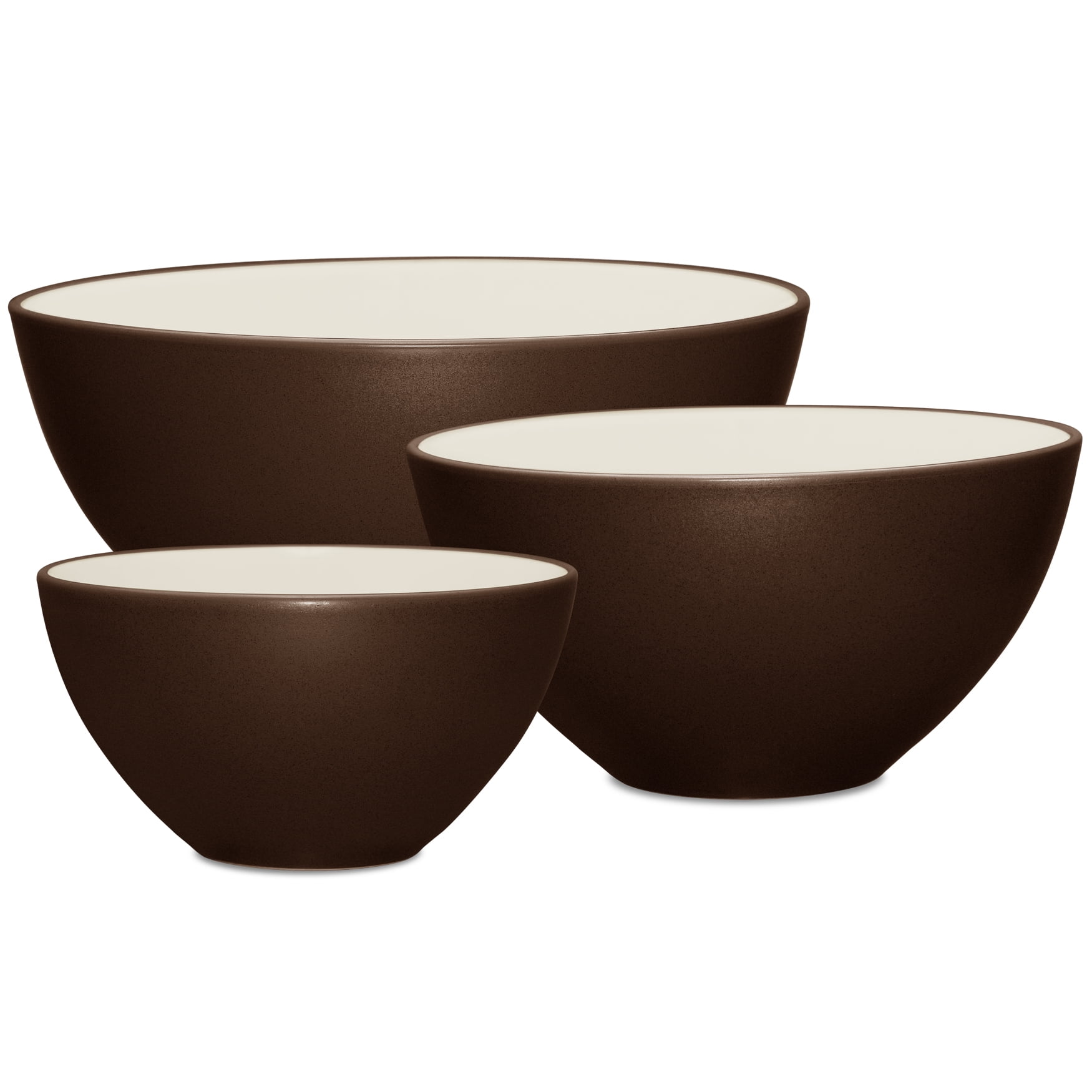 Noritake Colorwave Chocolate Set of 3 Mixing and Serving Bowls ...
