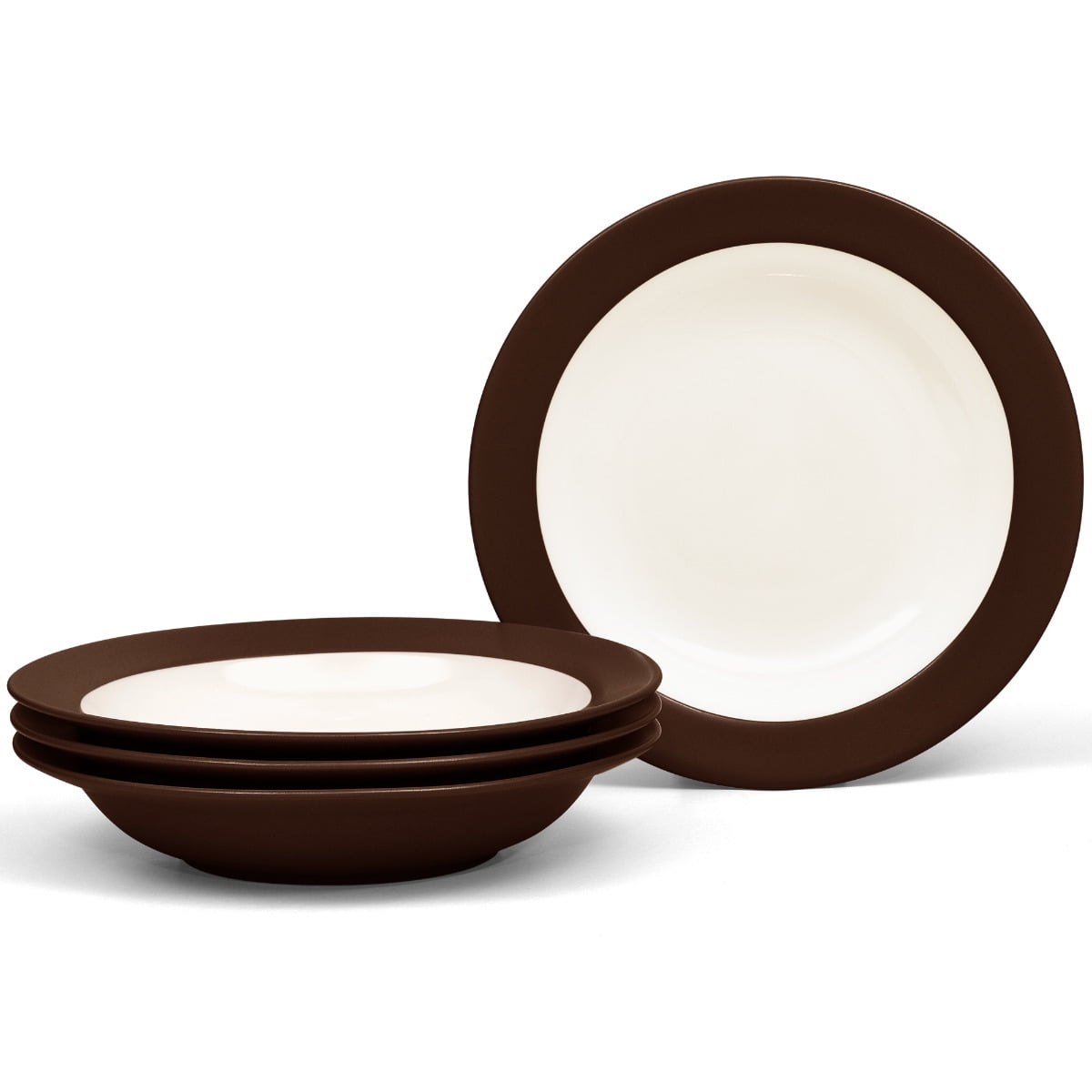 Noritake Colorwave Chocolate Set of 4 Pasta Bowls - Walmart.com