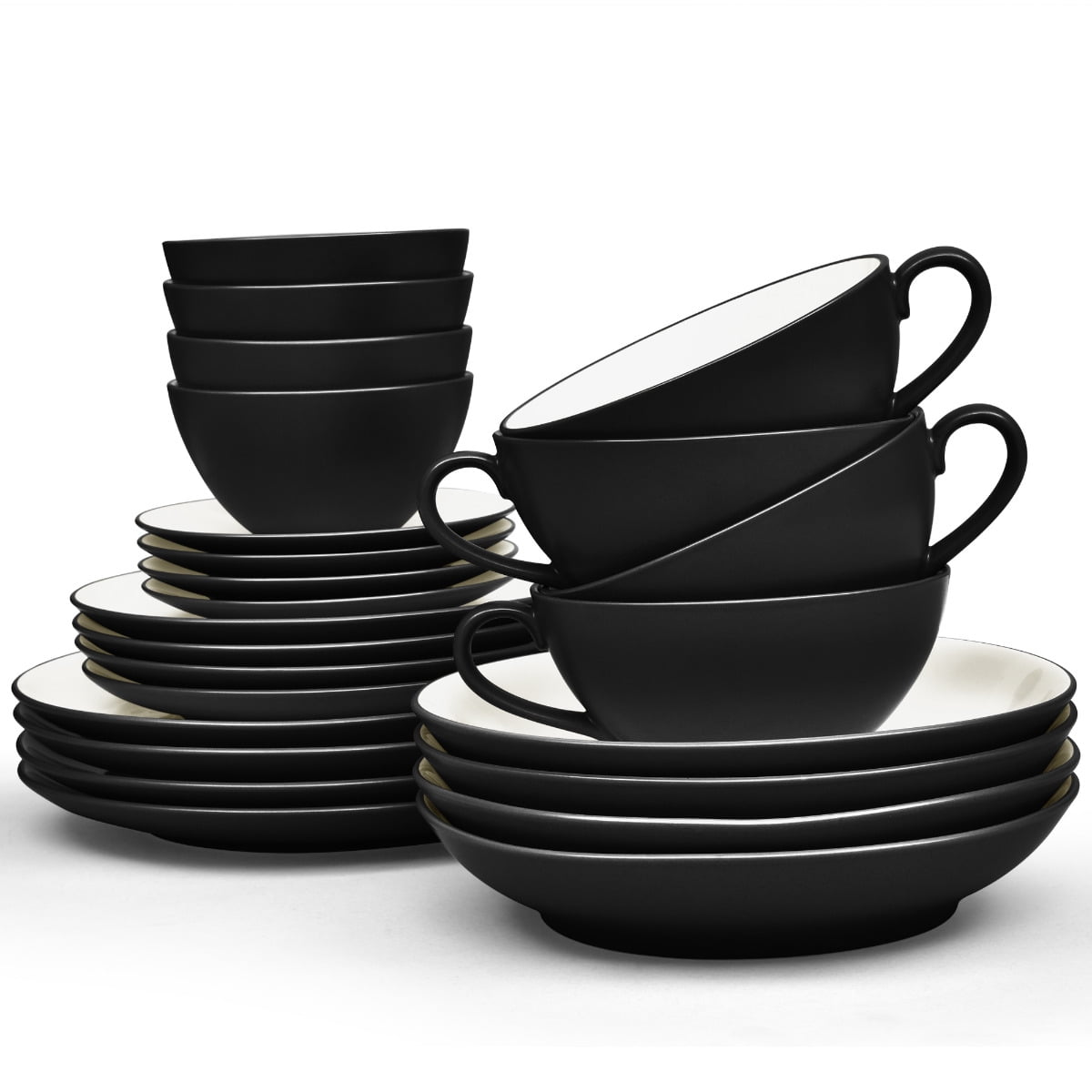 Noritake Colorwave Graphite 24-Piece Dinnerware Set, Service for 4 ...