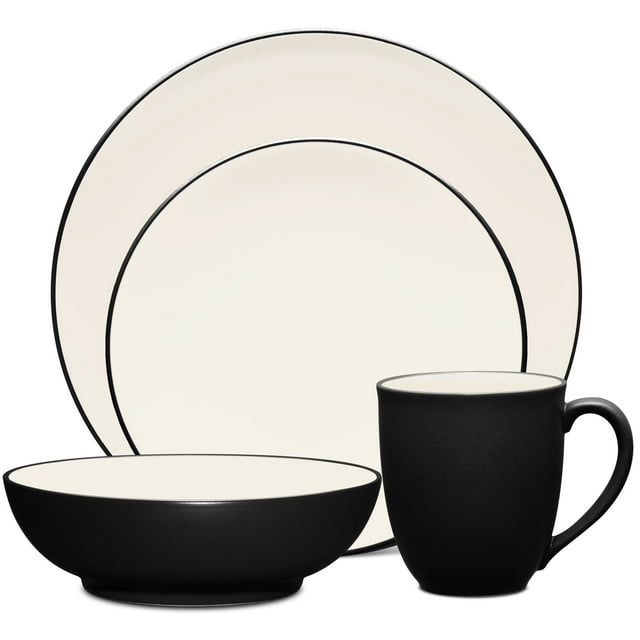 Noritake Colorwave Graphite 4-Piece Coupe Place Setting - Walmart.com