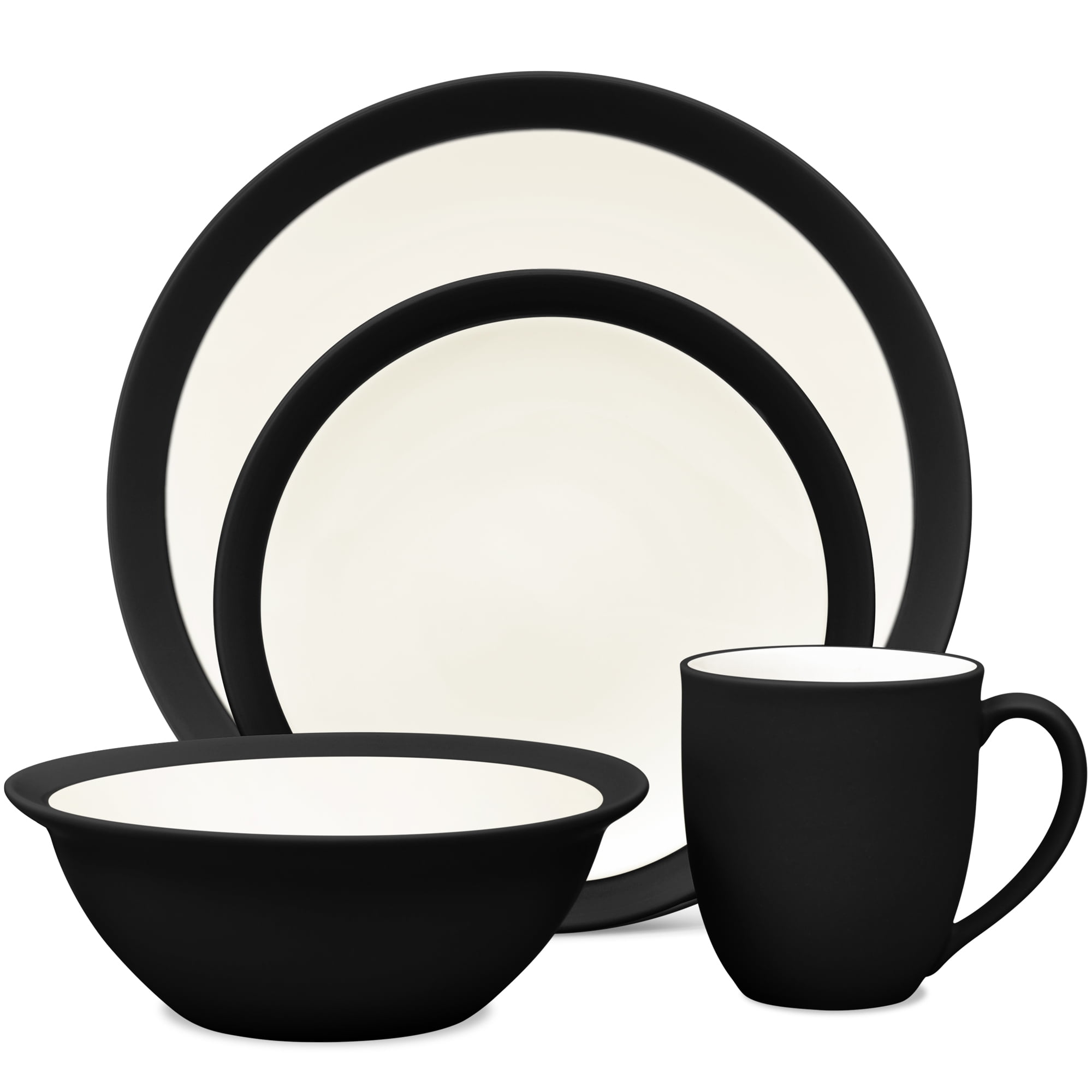 Noritake Colorwave Graphite 4-Piece Curve Place Setting - Walmart.com
