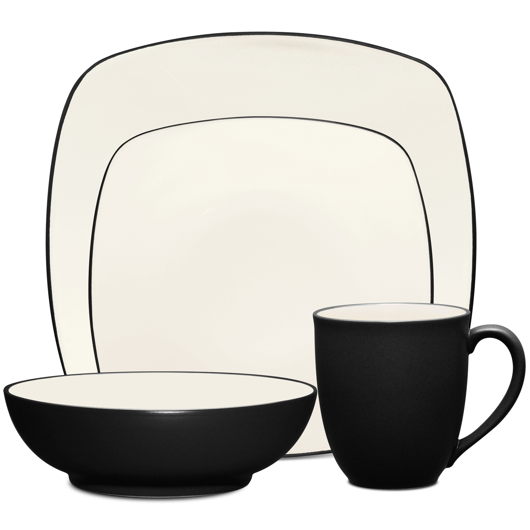 Noritake Colorwave Graphite 4-Piece Square Place Setting - Walmart.com