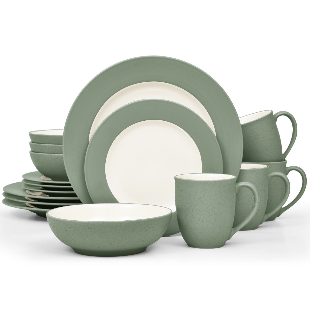 Noritake Colorwave Green 16-Piece Rim Dinnerware Set, Service for 4 ...