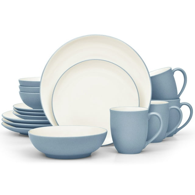 Noritake Colorwave Ice 16-Piece Coupe Dinnerware Set, Service for 4 ...