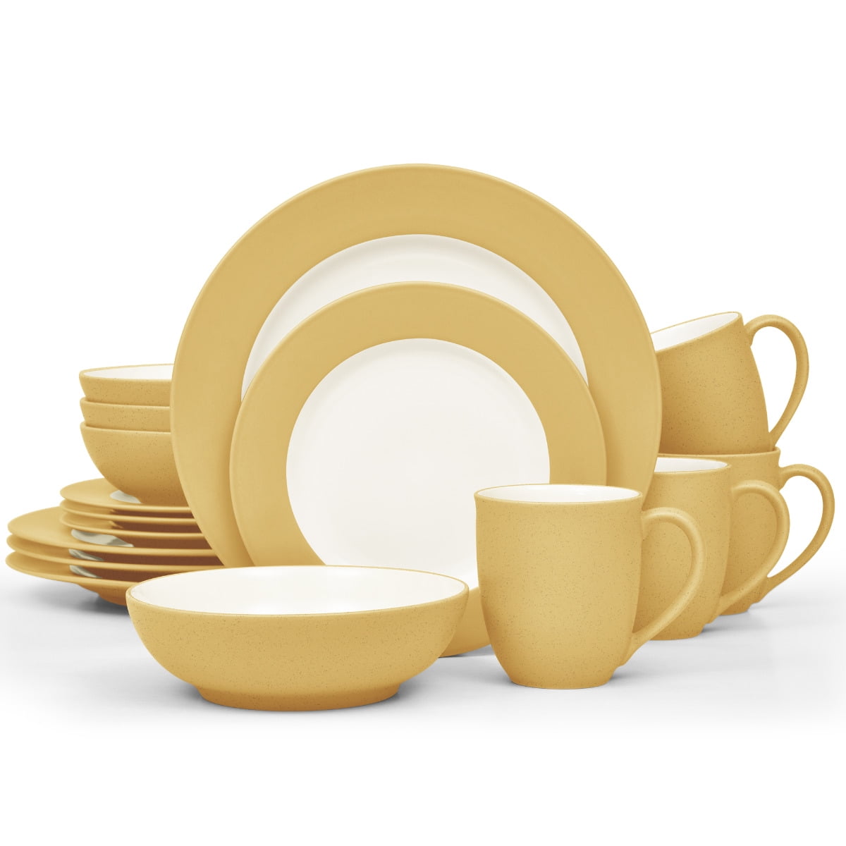 Noritake Colorwave Mustard 16-Piece Rim Dinnerware Set, Service for 4 ...