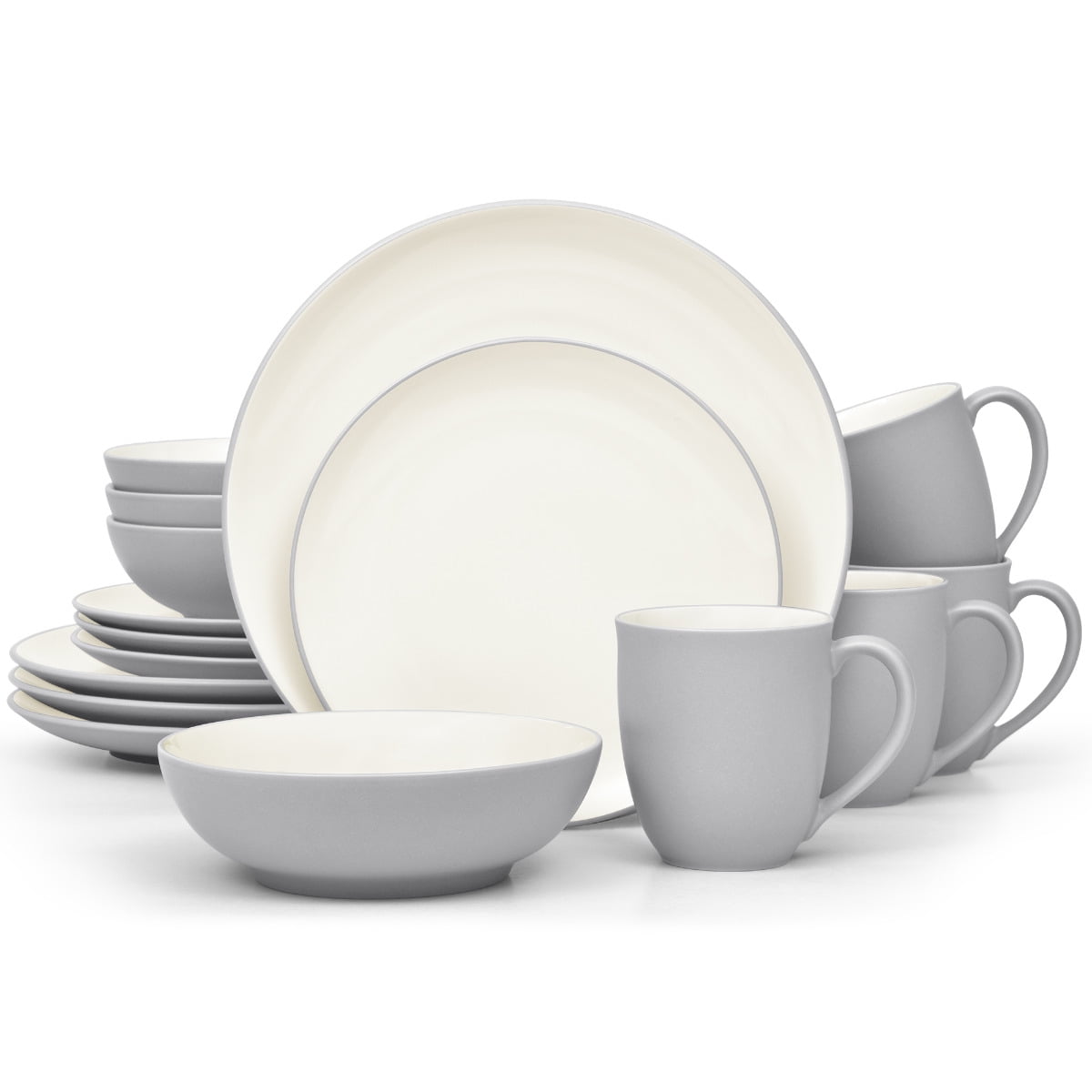 Noritake Colorwave Slate 16-Piece Coupe Dinnerware Set, Service for 4 ...