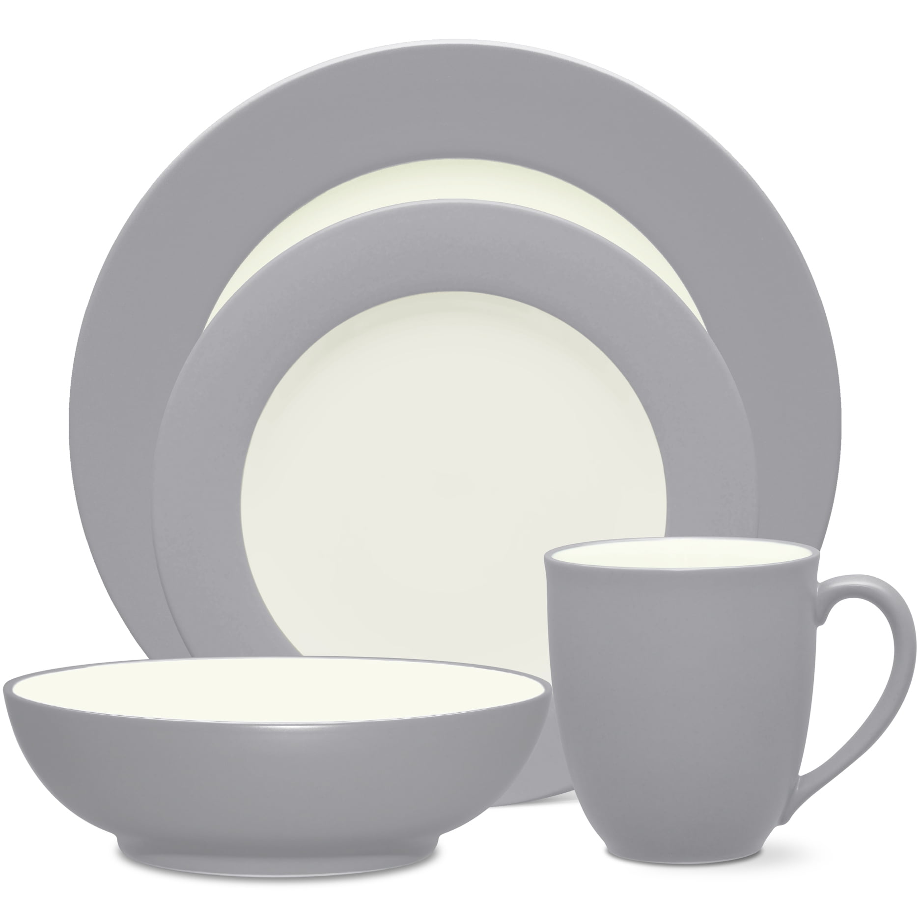 Noritake Colorwave Slate 4-Piece Rim Place Setting - Walmart.com