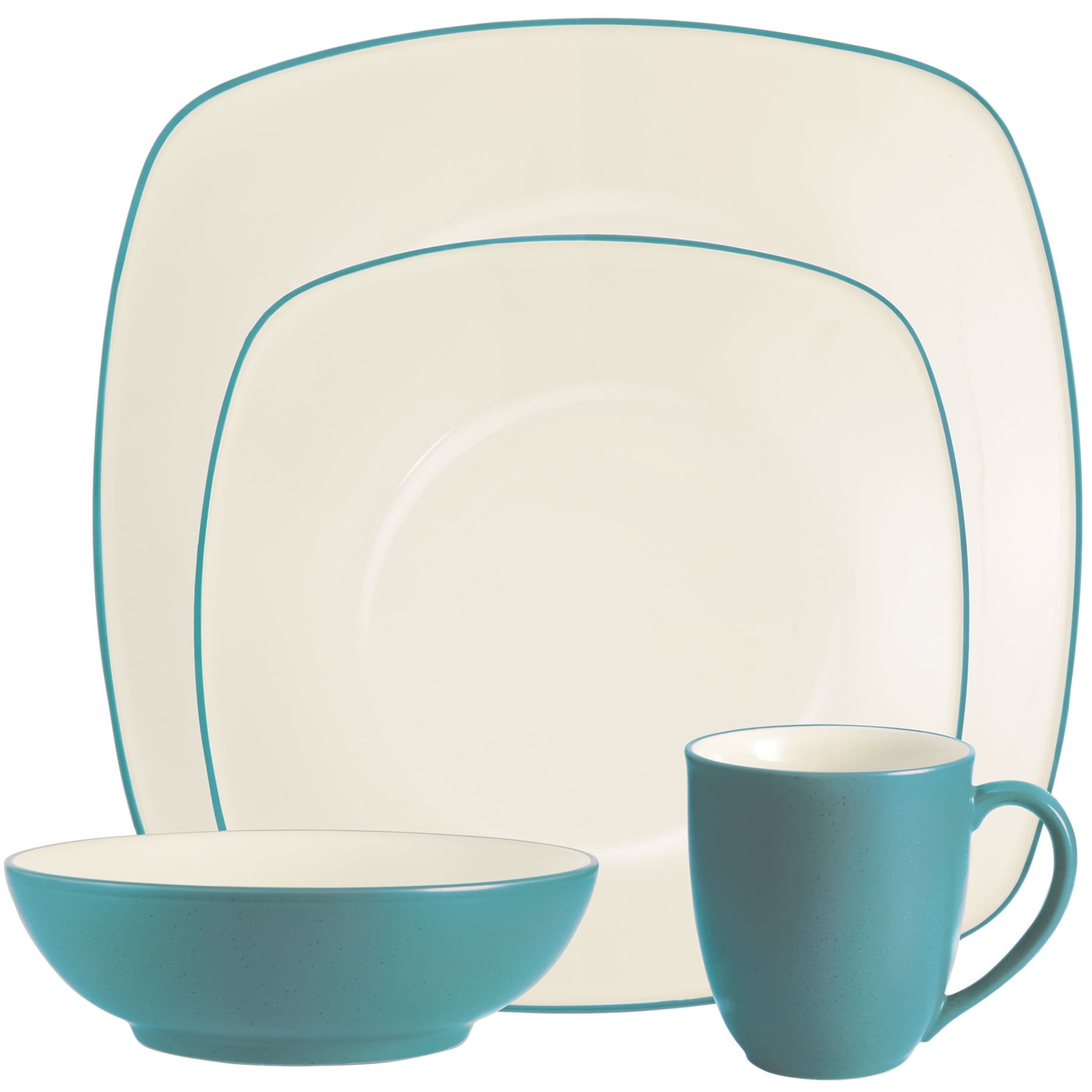 Noritake Colorwave Turquoise 4-Piece Square Place Setting - Walmart.com
