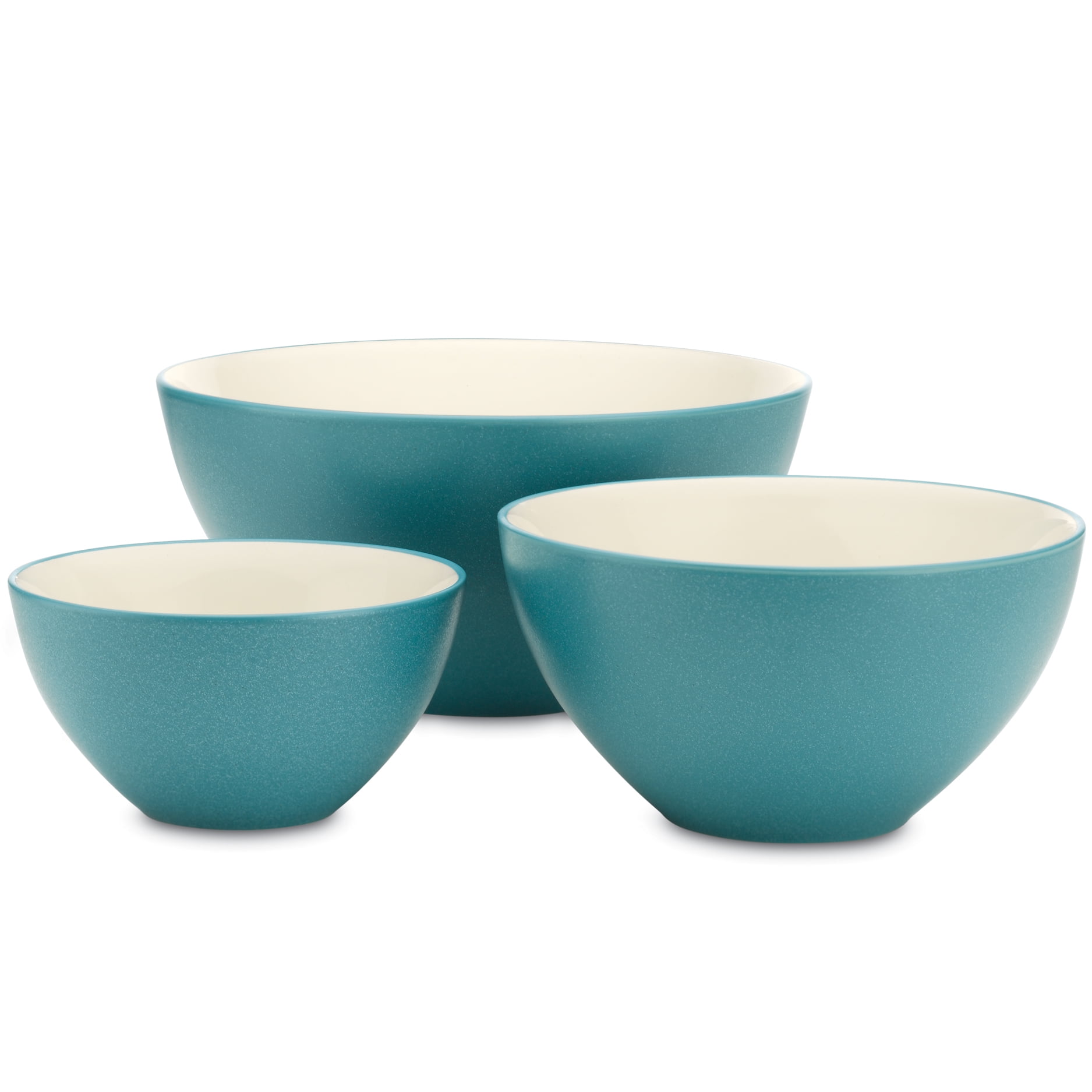 Noritake Colorwave Turquoise Set of 3 Mixing and Serving Bowls - Walmart.com