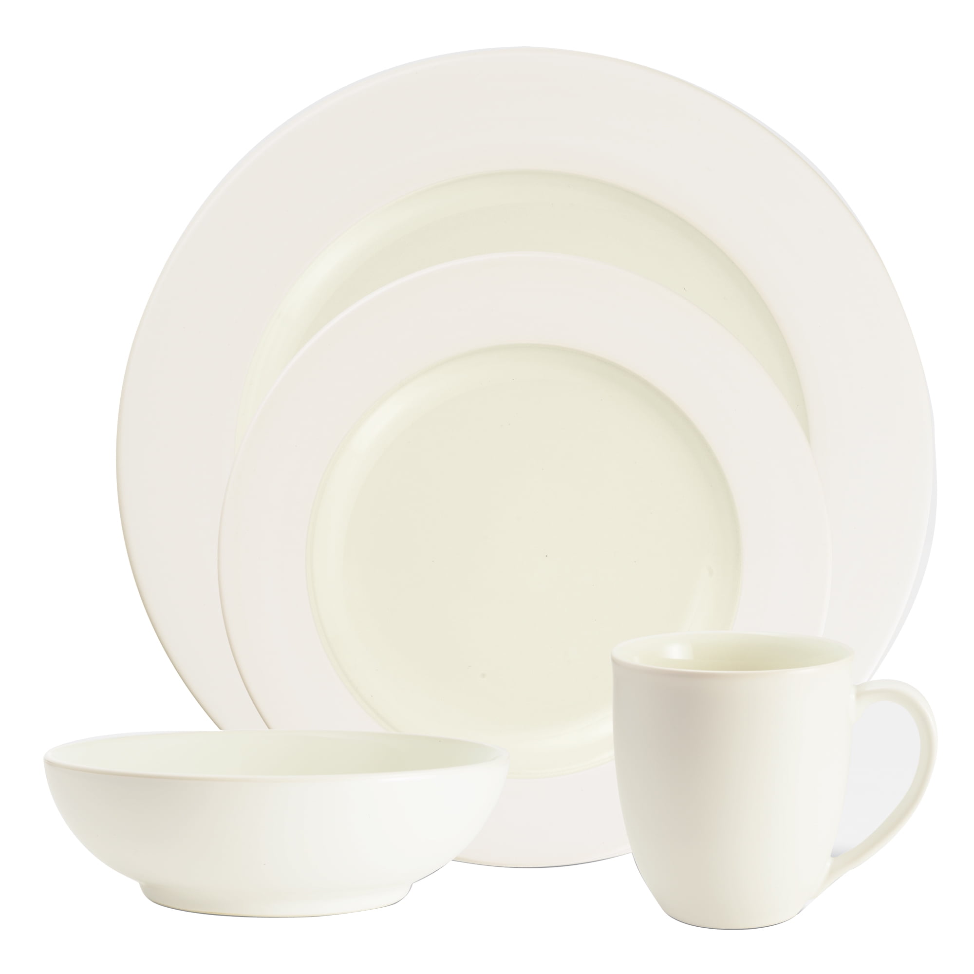 Noritake Colorwave White 4-Piece Rim Place Setting - Walmart.com