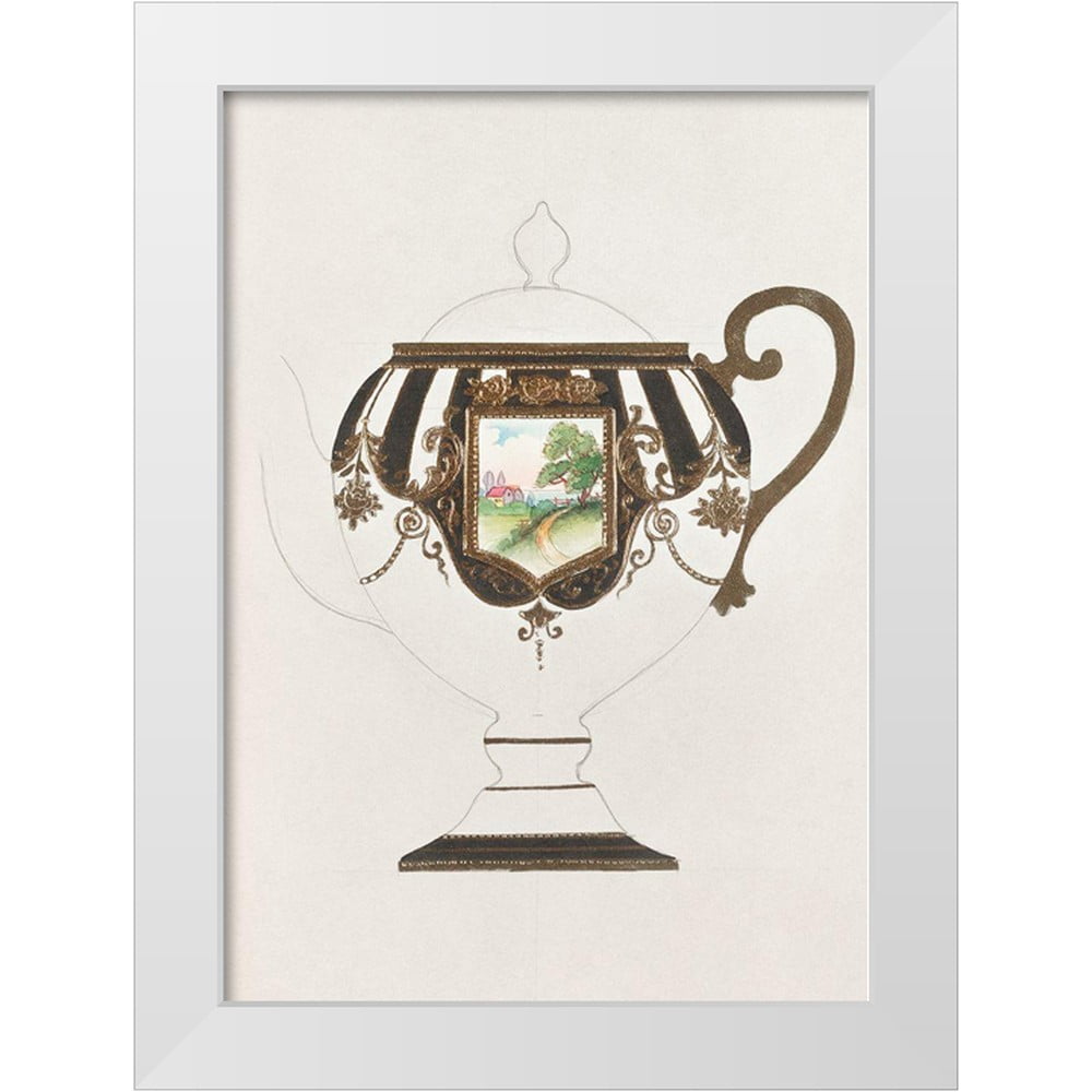 Noritake Designs 11x14 White Modern Wood Framed Museum Art Print Titled ...