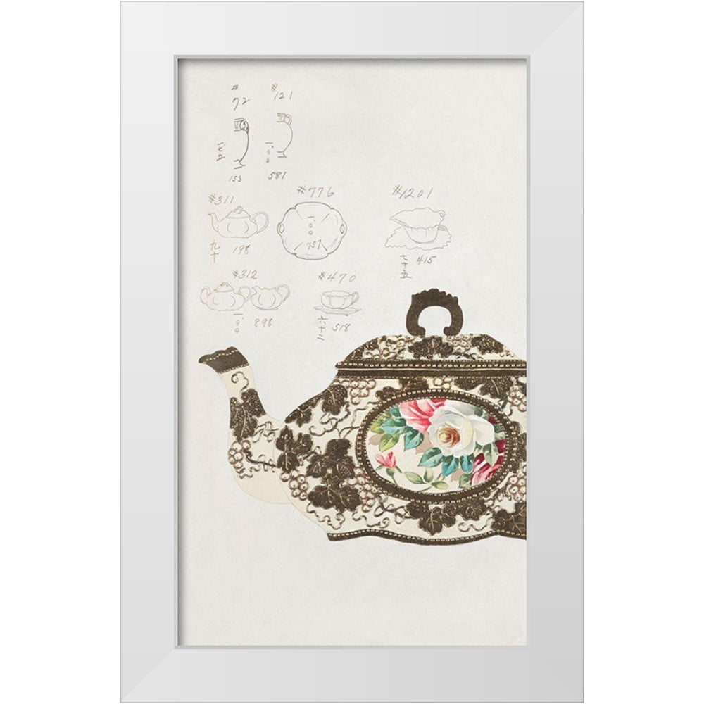 Noritake Designs 21x32 White Modern Wood Framed Museum Art Print Titled ...