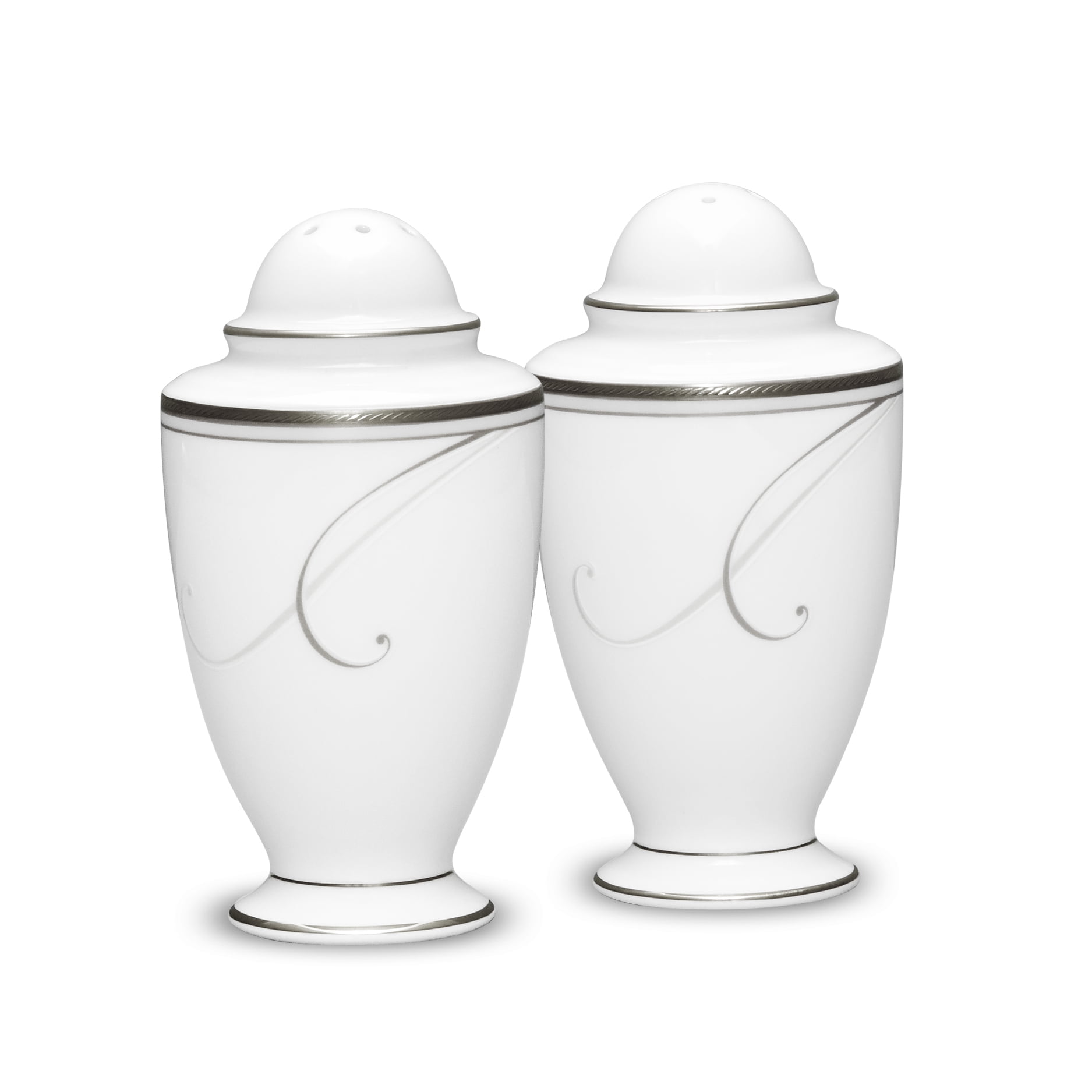 Noritake Platinum Wave Salt & Pepper Shakers - Walmart.com