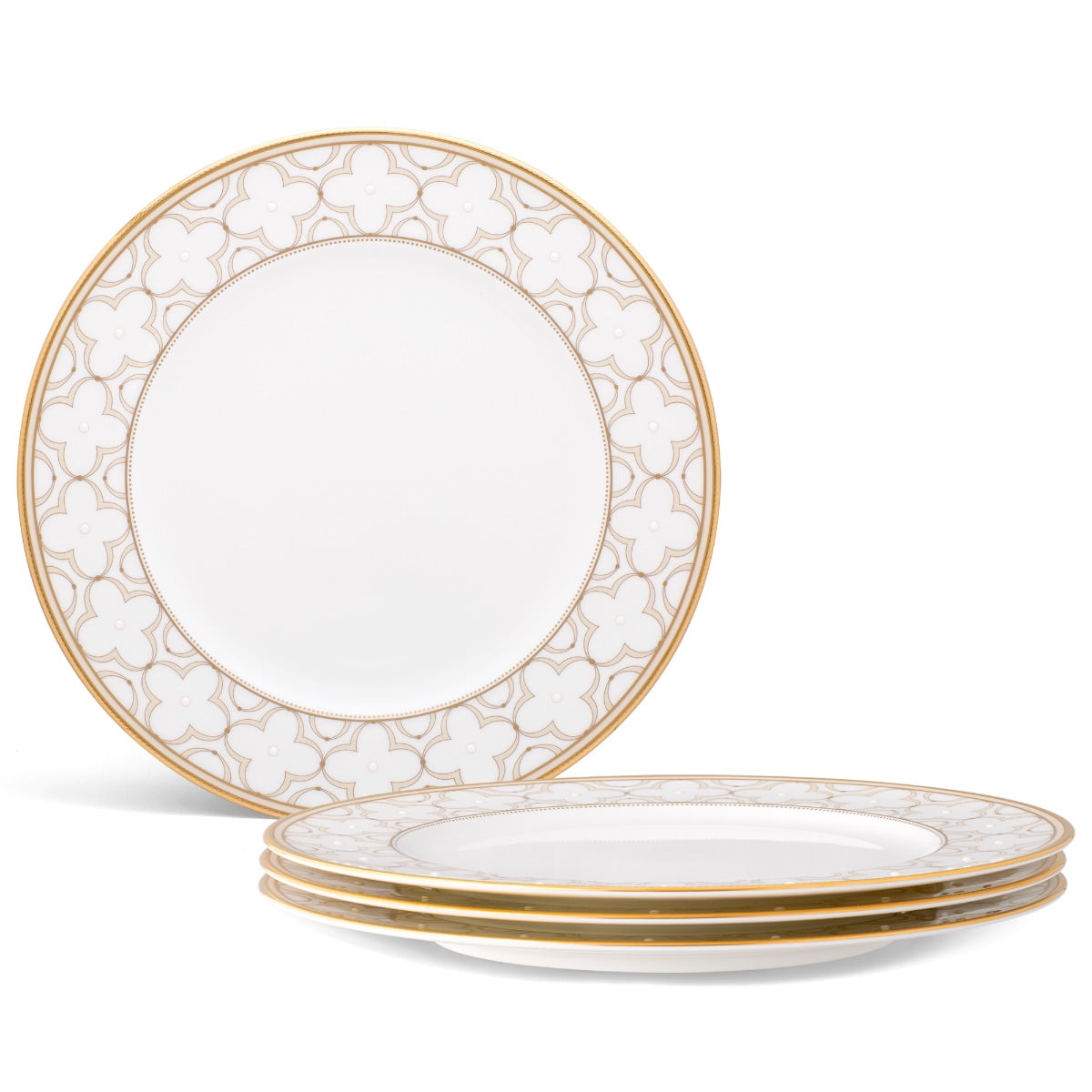 Noritake Trefolio Gold Set of 4 Dinner Plates - Walmart Business Supplies