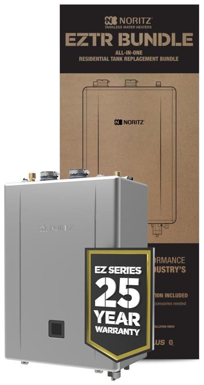 Noritz Egq-C2861wx-Ff Us Ng Ez Series Pro 9.8 GPM 180,000 BTU 120 Volt Residential Indoor ...